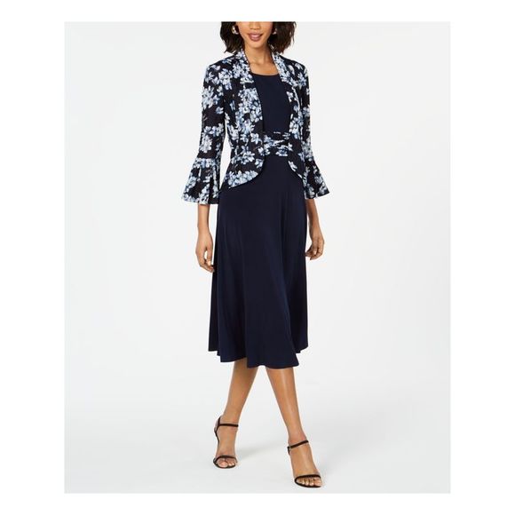 Jessica Howard | Dresses | Jessica Howard Womens Navy Sleeveless Fit ...